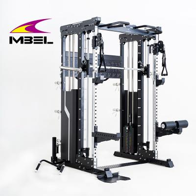China Silver Grey Multi Station Squat Rack Cross Over Trainer Machine for Professional Gym for sale