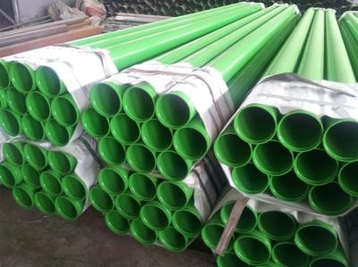 China W.T 2mm - 20mm Anti Corrosion Steel Pipe , Inside And Outside Plastic Coated Epoxy Steel Pipe For Sewage Discharge for sale