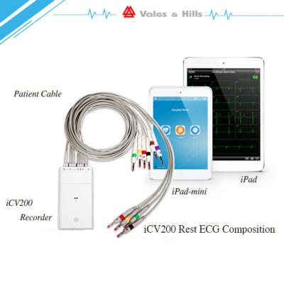 China High Definition IOS IPad Handheld Ecg Machine With Wifi Bluetooth Transfer Data for sale