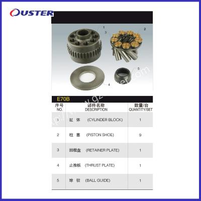 Китай Запчасти для гидравлического насоса Komatsu E70B хорошего качества, обучение клиентов и наличие чертежей продается