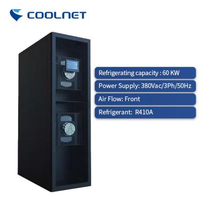 China Coolnet 60KW Rack gemonteerde precisie airconditioner Front luchtstroom 380V 3Ph R410A Te koop
