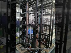 Ar condicionado de precisão em fila para racks de servidores de alta densidade com projeto modular