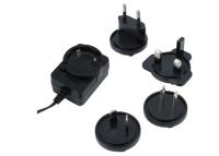 China Universal Voltage Black Wall Adapter 12V Output Overload Protection for sale