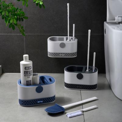 Cina Set di pennelli più pulito 230g sostenibile fissato al muro della ciotola di toilette di Tpr della testa del silicone in vendita