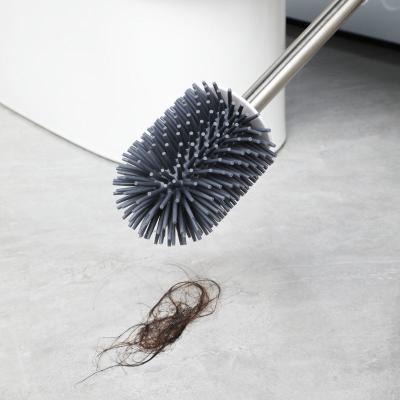 Cina La spazzola ed il supporto di pulizia sostenibili della toilette del silicone del bagno hanno messo multiuso in vendita