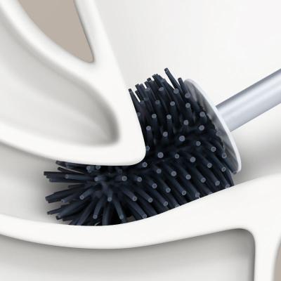 Cina La spazzola ed il supporto di pulizia sostenibili della toilette del silicone del bagno hanno messo multiuso in vendita