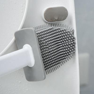 Cina Supporto fissato al muro di pulizia profondo del supporto a perfetta tenuta del set di pennelli della toilette del silicone in vendita