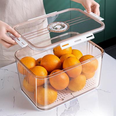 Cina Recipienti liberi di Bpa m. Size Clear Stackable per la verdura della cucina del frigorifero in vendita