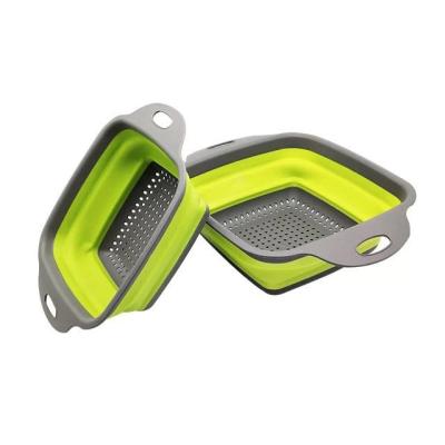Cina Strumenti pieghevoli della cucina dei canestri di stoccaggio del silicone della colapasta 24.5x18.5cm del commestibile in vendita