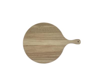 Cina Tagliere di legno di gomma rotondo della pizza con la maniglia di personalizzazione in vendita