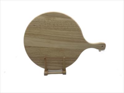 Cina Tagliere di legno di gomma rotondo della pizza con la maniglia di personalizzazione in vendita