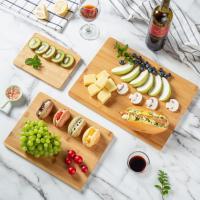 China Bamboo Wood Cutting Board Set 3 PCS 30x20 cm Kitchen Rectangular Chopping Block for sale