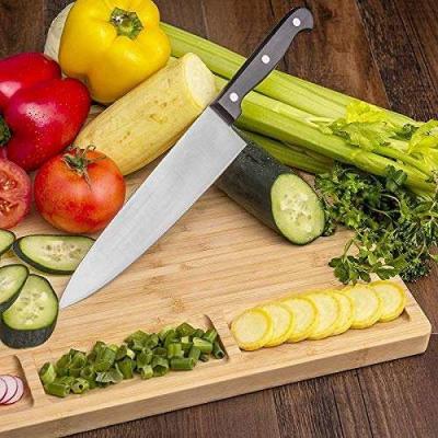 中国 18インチの台所のための溝/タケまな板が付いているタケ肉屋ブロック 販売のため