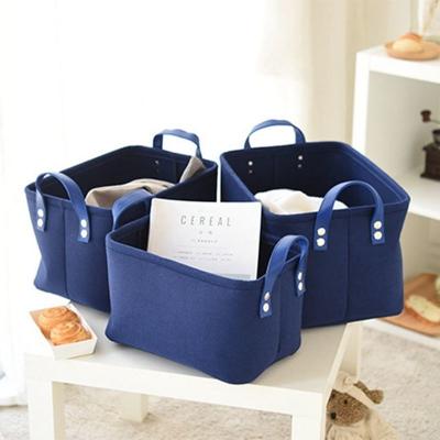Cina Modern Rectangular Felt Storage Containers In Gray And Black Organize With Style in vendita