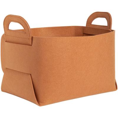 Cina Rectangular 100% Polyester Felt Clothes Storage Containers Opp Bag Packed Customizable Package in vendita