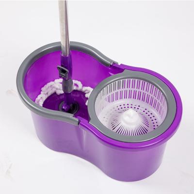 China Chenille Water Absorbent Rotating Mop And Bucket Handle Length 125cm for sale