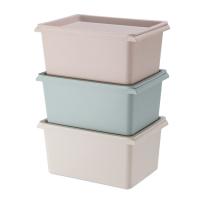 China Promotional Stackable Plastic Storage Box with Lid 57x40x41.5cm PP for sale