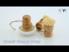 Bamboo Utensil Cleaner Brush High Density Odorless Multi Function For Dish