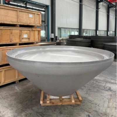 China S30408 Stainless Steel Conical Dish Head With 45° Half Apex Angle 600mm 2000mm Diameter for sale