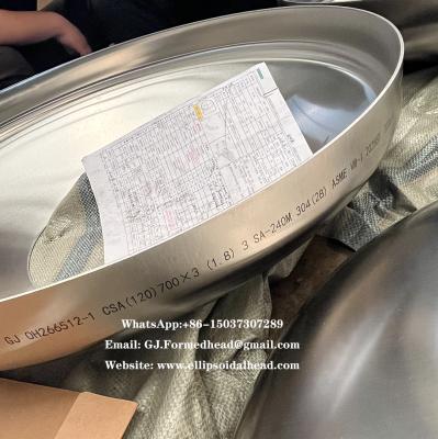 China Polished Sanitary Stainless Steel Chemical Tank Heads Manufacturer in China with ASME & PED Certificates for sale