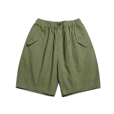 Cina OEM maufactory  Summer men's solid color front bag shorts  loose straight tube work pants in vendita