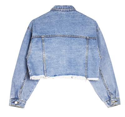 Cina Cappotto surdimensionato potato afflitto unisex d'avanguardia del denim del lavaggio d'annata del rivestimento in vendita