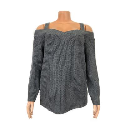 Cina Il calibro dell'OEM 7 ha annunciato i maglioni fuori dalla primavera Autumn Collarless Sweater della spalla in vendita