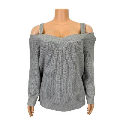 Cina Il calibro dell'OEM 7 ha annunciato i maglioni fuori dalla primavera Autumn Collarless Sweater della spalla in vendita