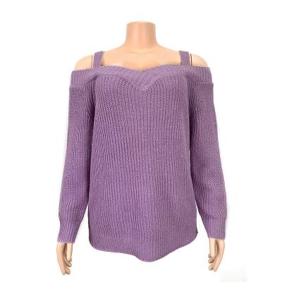 Cina Il calibro dell'OEM 7 ha annunciato i maglioni fuori dalla primavera Autumn Collarless Sweater della spalla in vendita