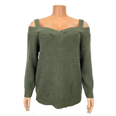 Cina Il calibro dell'OEM 7 ha annunciato i maglioni fuori dalla primavera Autumn Collarless Sweater della spalla in vendita