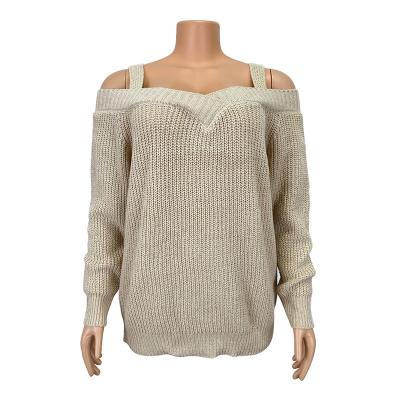 Cina Il calibro dell'OEM 7 ha annunciato i maglioni fuori dalla primavera Autumn Collarless Sweater della spalla in vendita