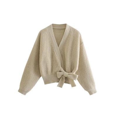 Cina Le signore pure di colore allacciano tricottano la primavera Autumn Lantern Sleeve Sweater del maglione in vendita