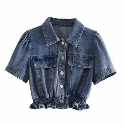 China Abbigliamento su ordinazione del denim del risvolto dei cardigan del denim degli uomini casuali del lato di legno dell'orecchio for sale