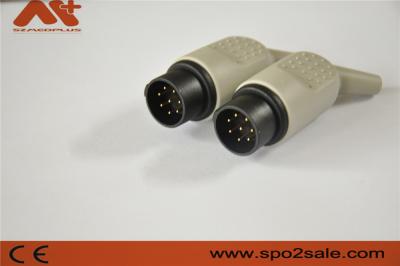 China ECG connector compatible for Nihon Kohden monitor accessory with 8pin Black color for sale