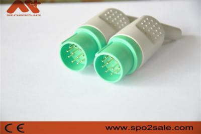 China Medizinisches Verbindungsstück kompatibel für Monitorzusatz Nihon Kohden mit grüner Farbe 11pin zu verkaufen