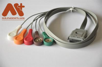 China Biomedical Instruments Holter Cable BI ECG Cable 5 Lead Snap C07-12-12 for sale