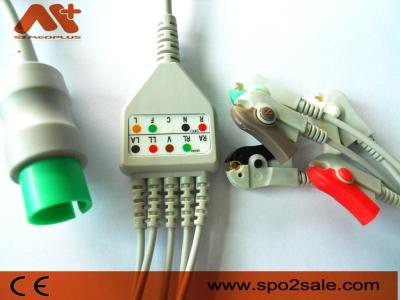 Cina Cavo connessione diretta 5 della clip compatibile ECG del cavo di Spacelabs in vendita