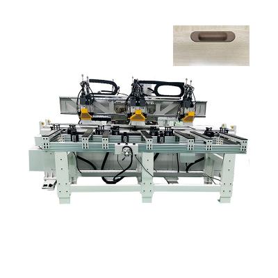 China WPC Door Frame Cutting Machine Lock Tongue Hole Milling Drilling Manufacturing for sale