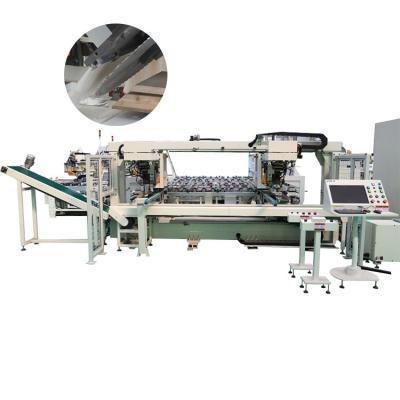 China Automatic CNC Wooden Door Frame Machine Double End Saw Processing Center for sale