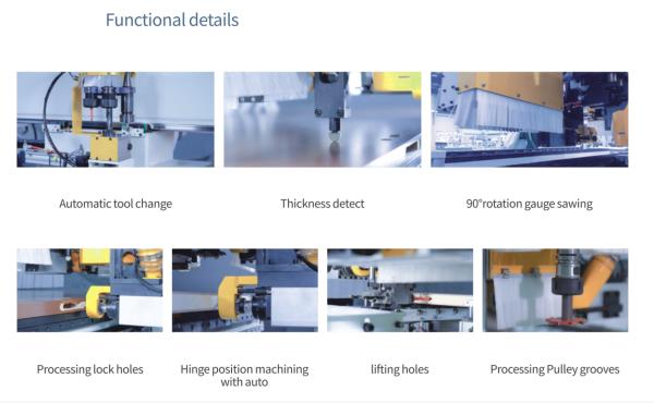 Quality 5kW CNC Wooden Flush Automatic Door Making Machine Sawing Milling Processing for sale