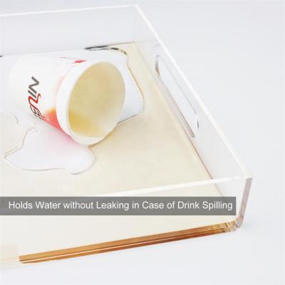 Cina Perspex acrilico Tray With Handles di chiaro montaggio acrilico su ordinazione del plexiglass in vendita