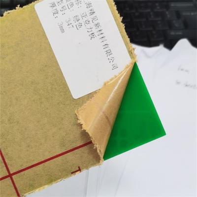 China Green Cast Plexiglass Color Acrylic Sheet 1220x2440mm 2.8mm Thickness for sale