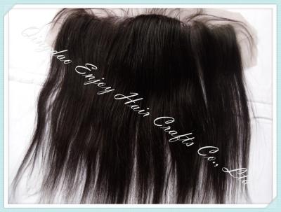 China Peruvian virgin remy hair silk lace frontal 13''x4'' ,natural color straight  10''-24''. for sale