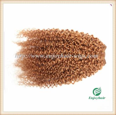 China Brazilian 5A virgin remy hair weave ,30# color.kinky curly 10''-26''length hair extension for sale