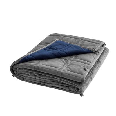 Cina ins hot comfortable machine washable cotton tube yarn weighted knitted blanket in vendita