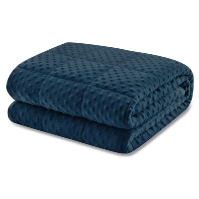 Cina 100% Organic Cotton Customized Weighted Blanket 7Lbs For Comfortable Sensory with removable cover in vendita