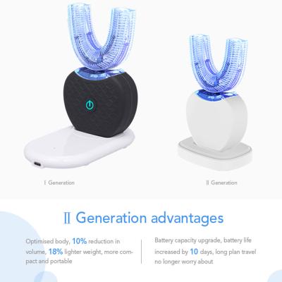 China Smart 360 Sonic Electronic Toothbrush Intelligent Automatic USB Rechargeable U Shape with 3 Modes Timer Toothbrush Water for sale