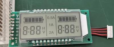 China Seven Segment LCD Module TN 6 Digit LCD Display Blue Backlight for sale