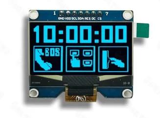 Quality 3.3V 1.54 Inch OLED Screen 128x64 White Blue Yellow With SPD0301 Driver IC for sale