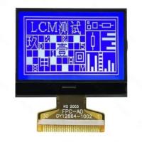 Quality 1.9 Inch STN Blue LCD Display128x64 30PIN FPC 8 Bit Parallel LCD Display For for sale